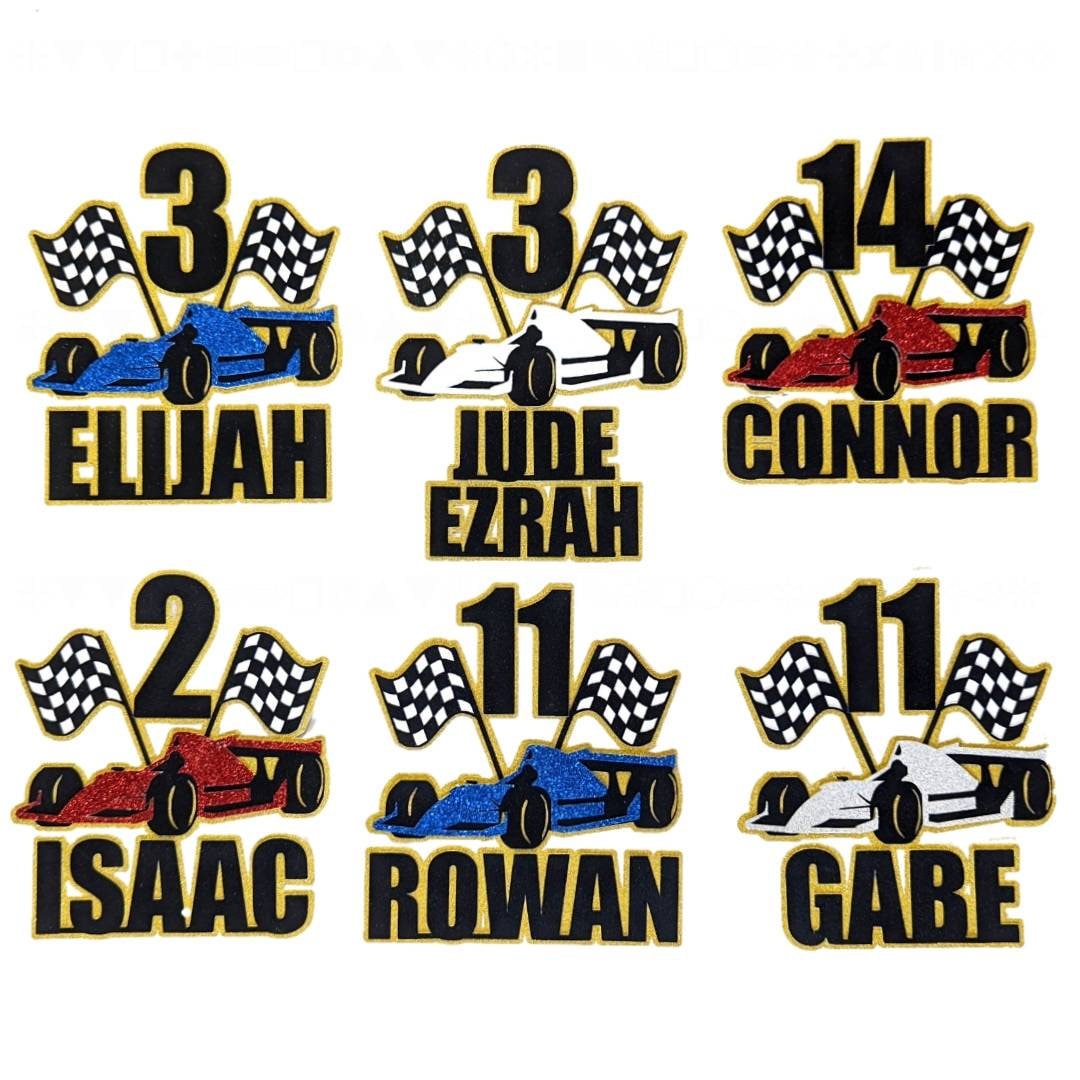 F1 Race Car Cake Topper Glitter Supercar Non Edible 6 X 7 in - Etsy UK