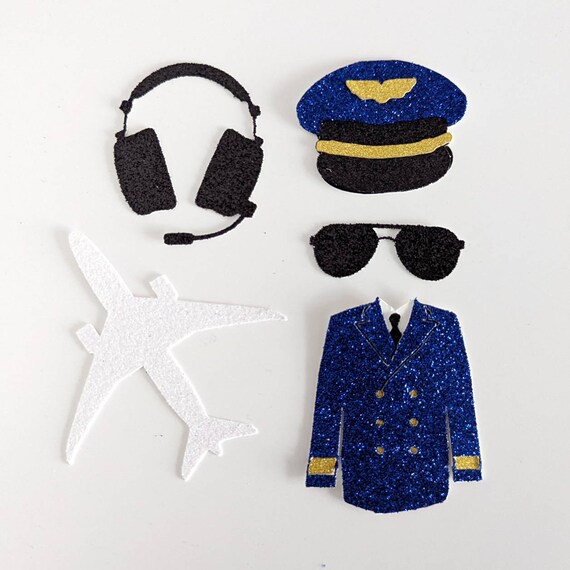 Pilot Themed Cupcake Toppers Uniform Airplane Hats Free | Etsy UK