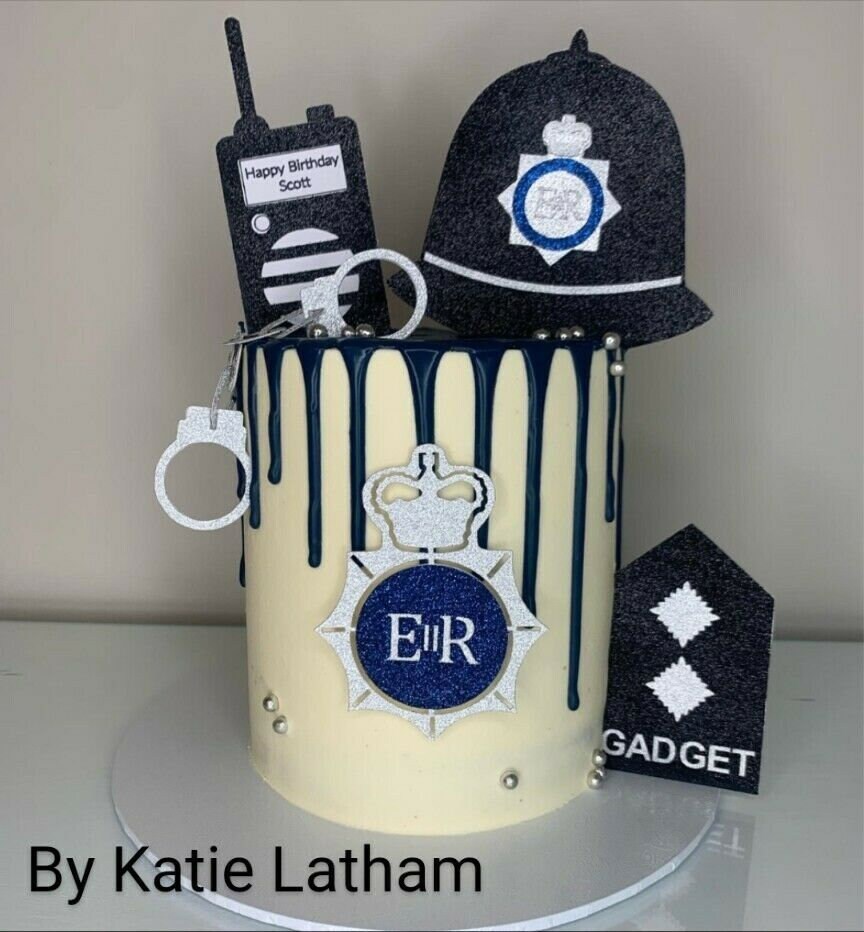 Police Cake Toppers Police Themed Badges Cuffs Hats Ranks - Etsy UK