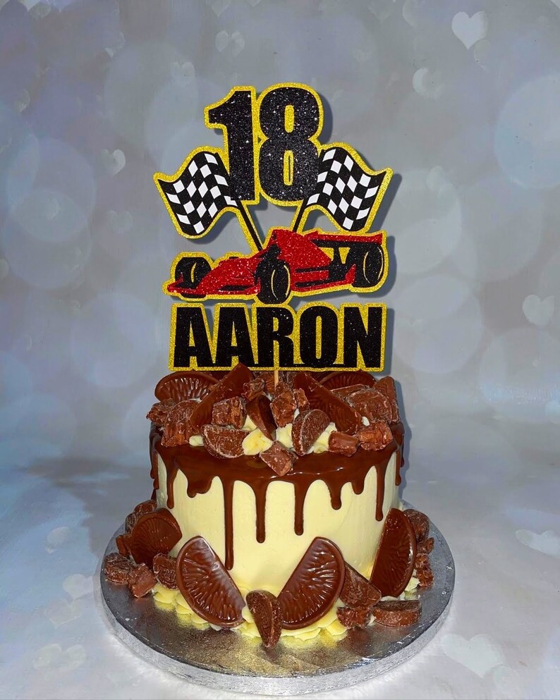 F1 Race Car Cake Topper Glitter Supercar Non Edible 6 X 7 in - Etsy UK