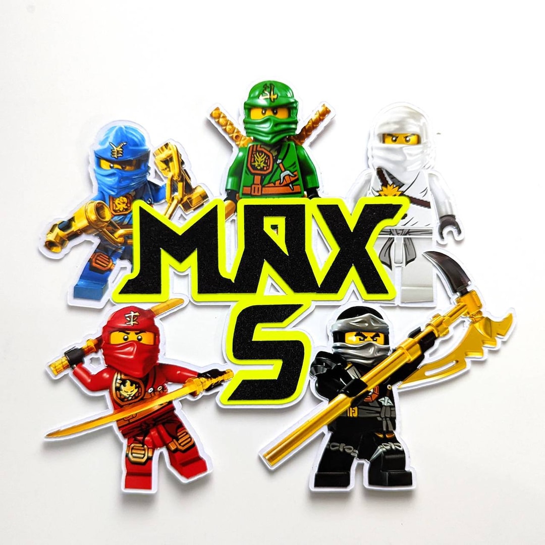Personalised Ninjago Glitter Cake Topper With Free Delivery - Etsy