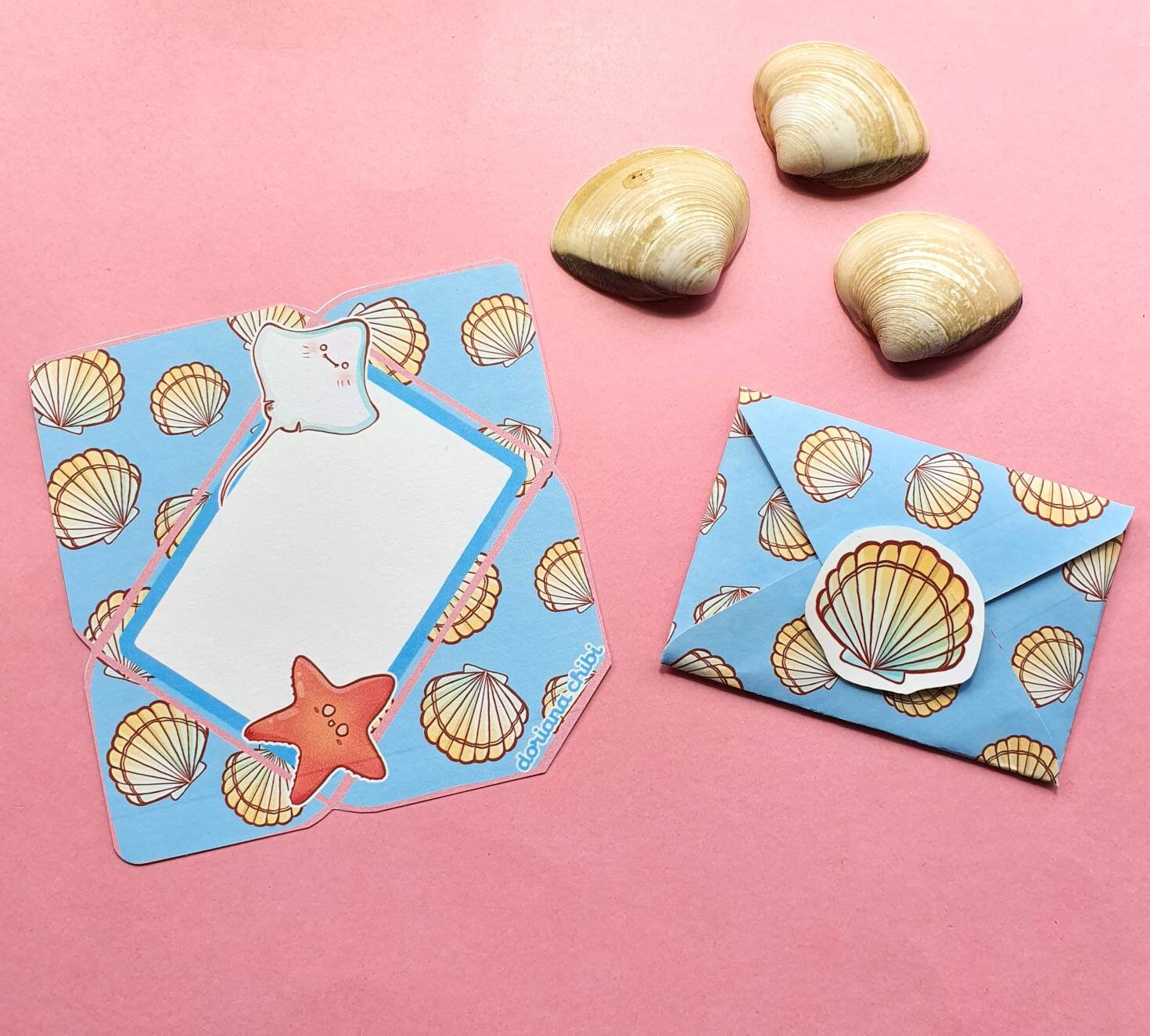 Cute Foldable Notelets Business Cards Mini Letter Shaped | Etsy