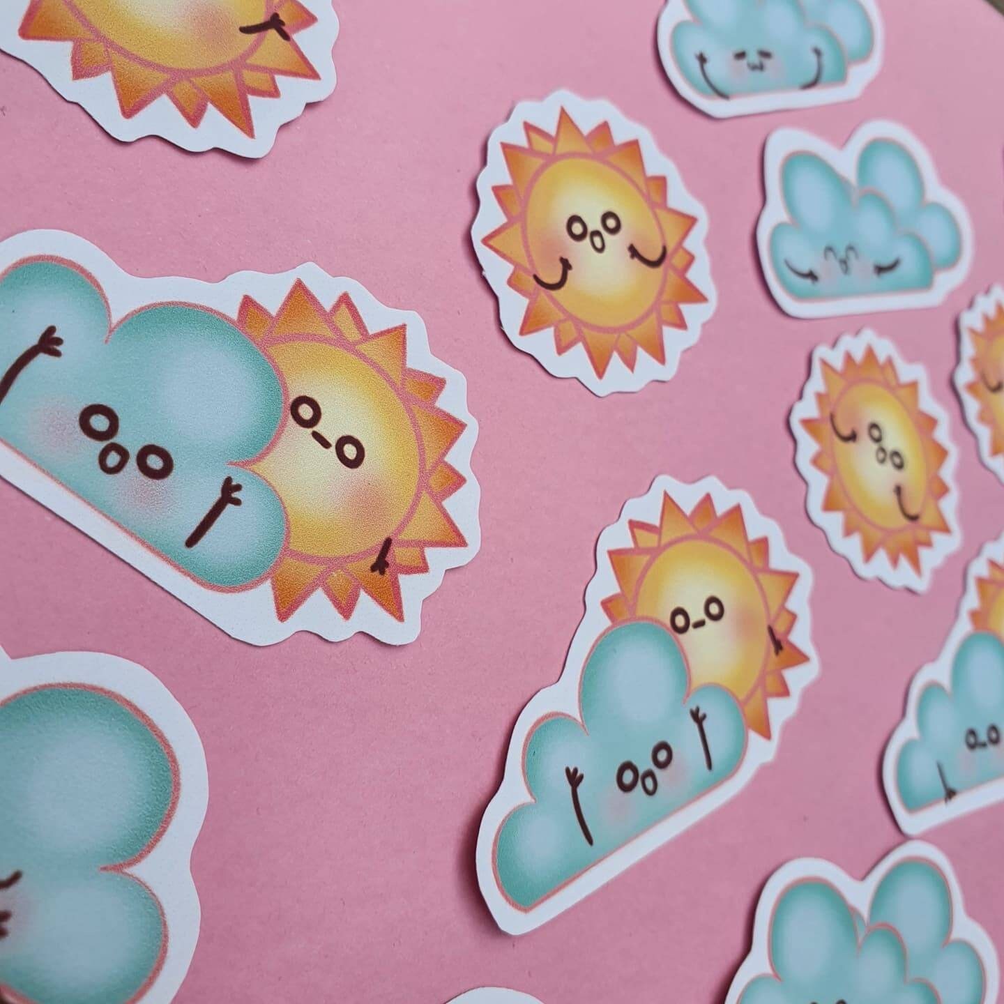 Weather Stickers Sunny Cloudy Rainy Stickers for Planner - Etsy UK