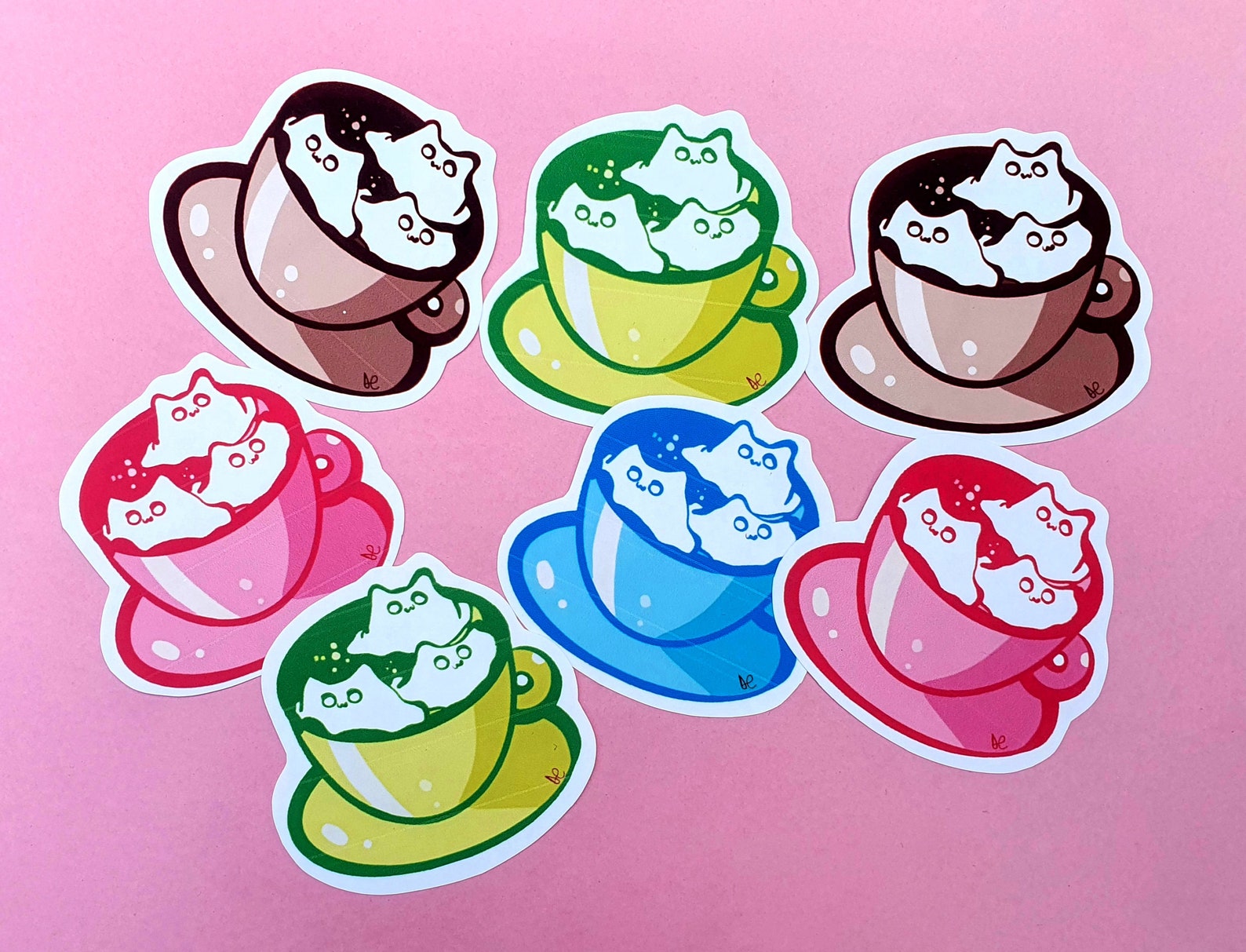Kitty Latte Coffee Kawaii Latte Art Cat Cute Aesthetic - Etsy