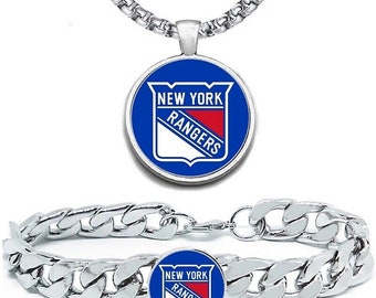 New York Rangers Necklace - Etsy