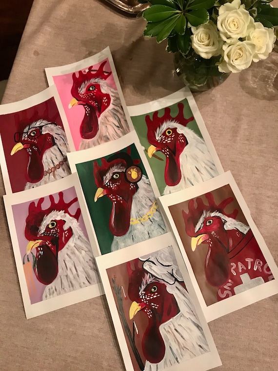 Custom Rooster Portraits - Etsy