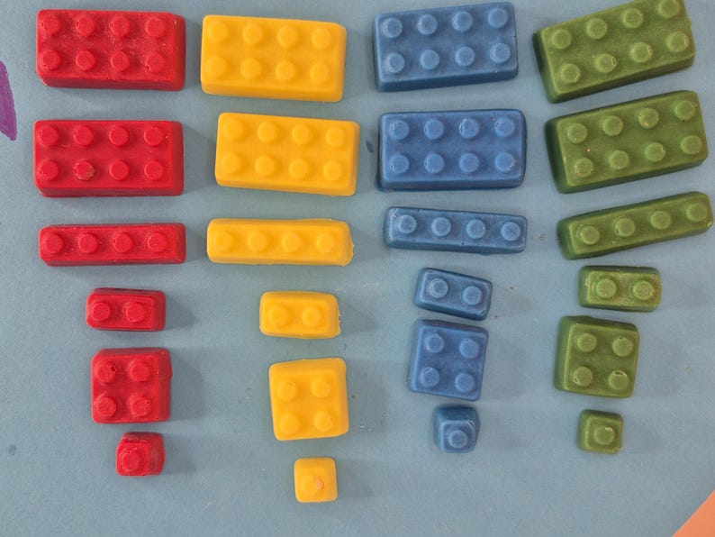 Chocolate Building Blocks Cupcake Toppers 24 Cake Decorations Party ...