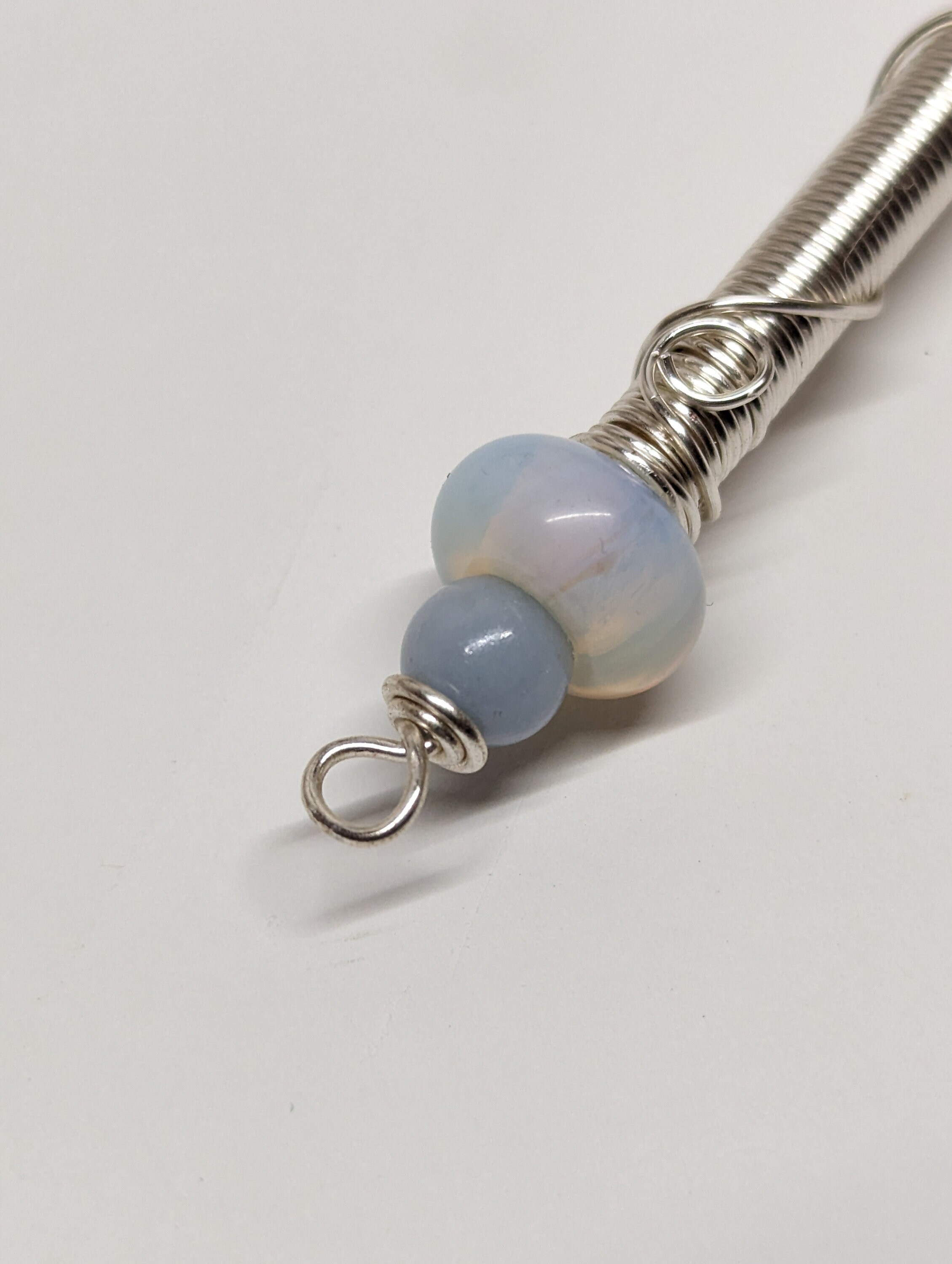 Angelite and London Blue Topaz Winged Crystal Wand Winged Wand Fantasy ...