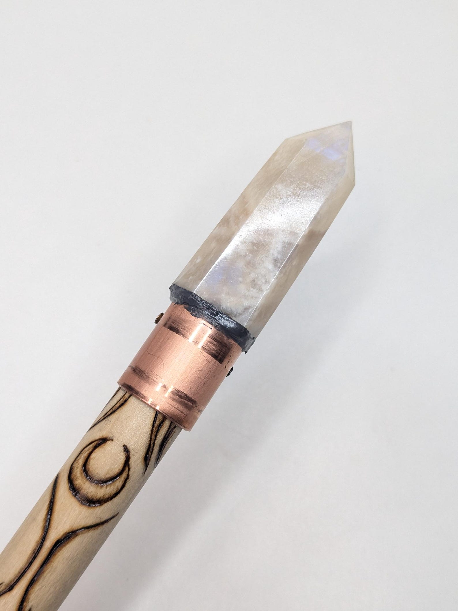 Crystal Smudge Wand, Lunar Moonstone , Spiritual Gift, Witchy Gift ...