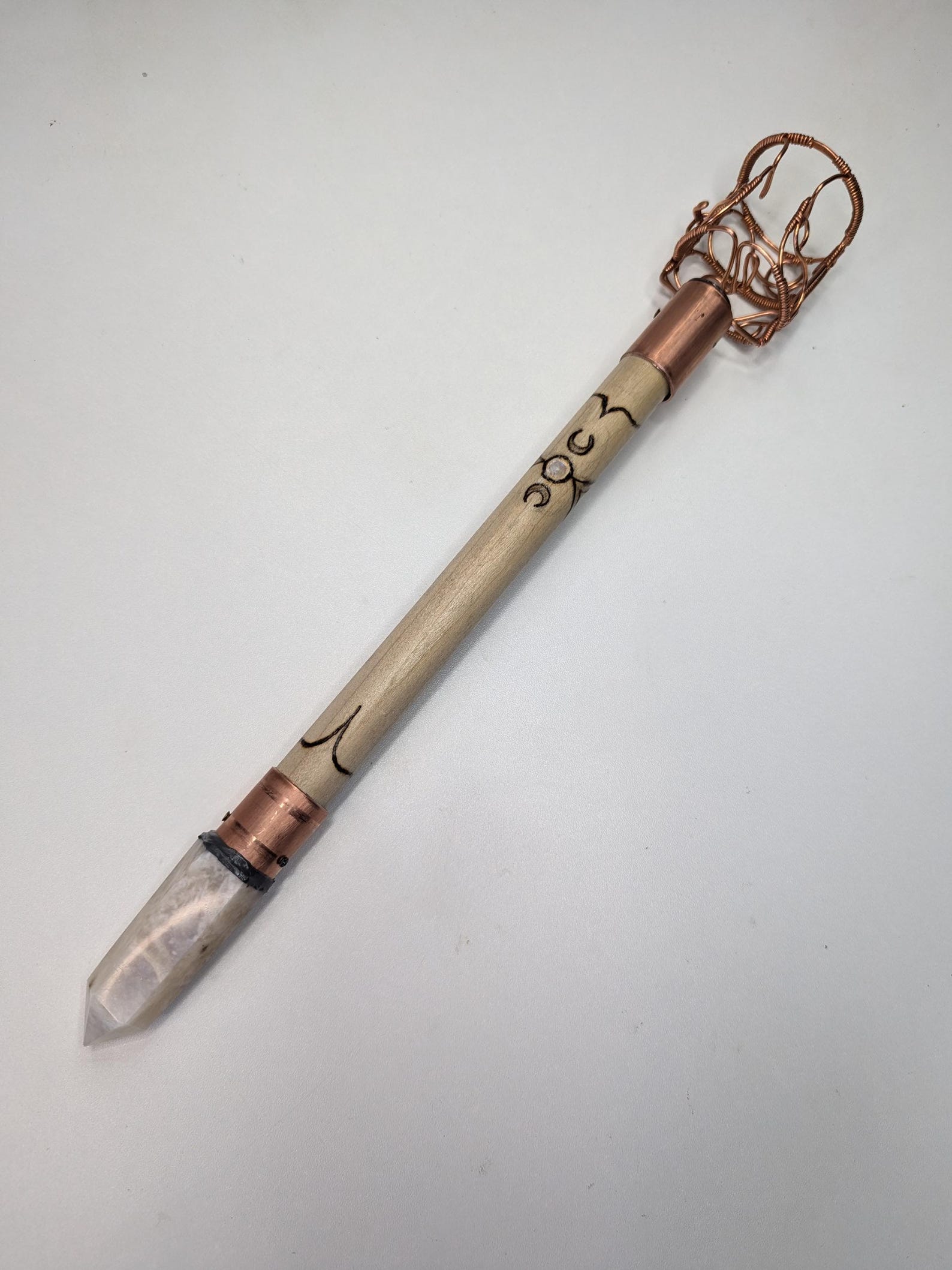Crystal Smudge Wand, Lunar Moonstone , Spiritual Gift, Witchy Gift ...