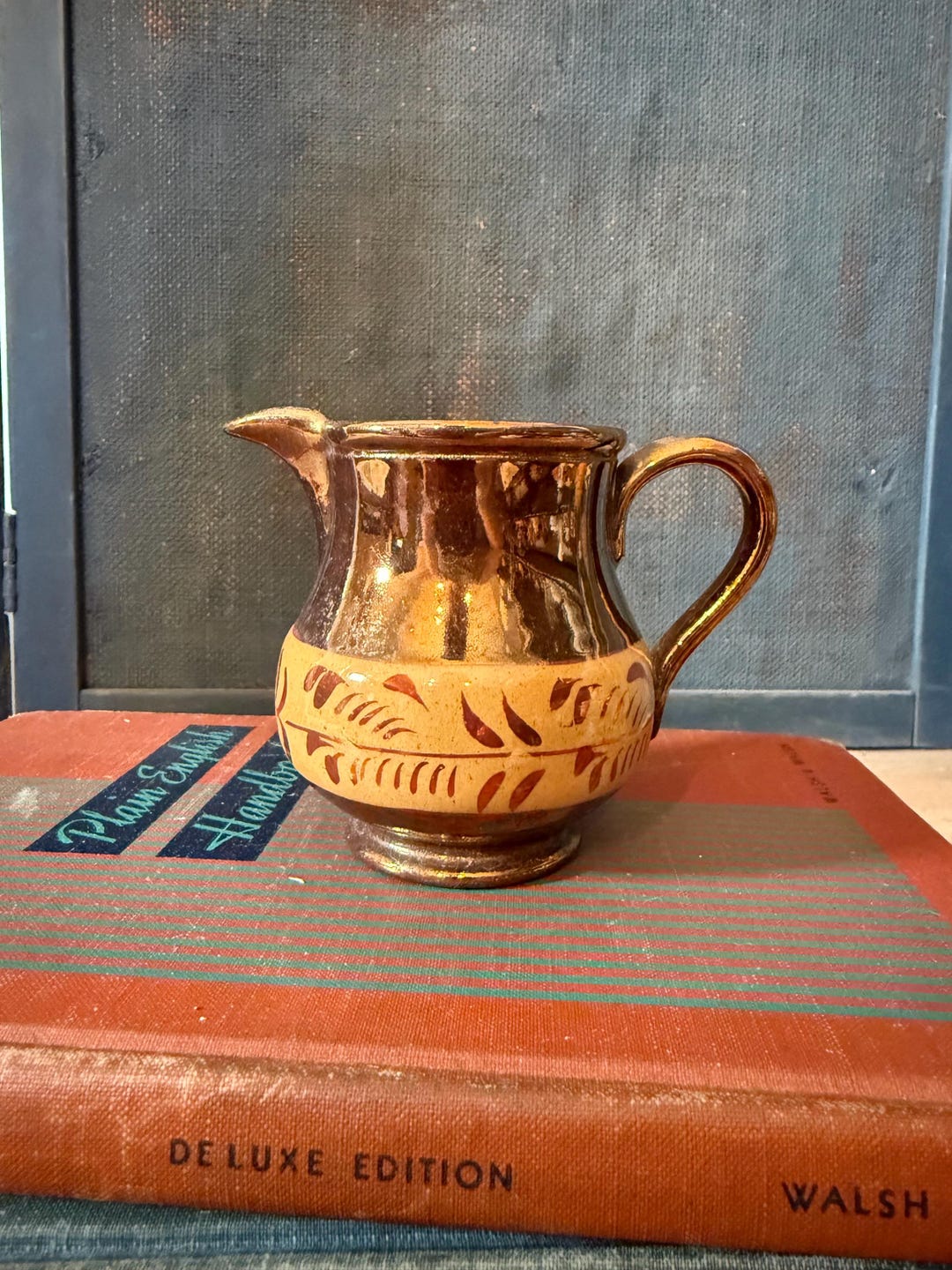 Vintage Copper Lusterware Jar | No Damage | Creamer - Etsy