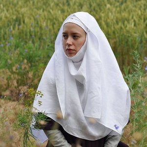 Medieval Linen Wimple and Veil, 13th - 15th Centure Wimple, Medieval ...