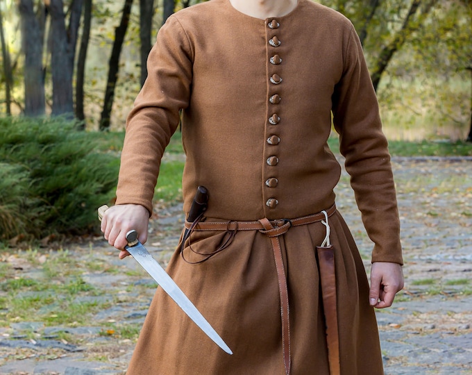 Medieval Houpelande for Men, Medieval Coat, Medieval Costum, Historical ...