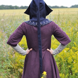 Medieval Hood, Medieval Ladies Open Hood, Middle Age Chaperone ...
