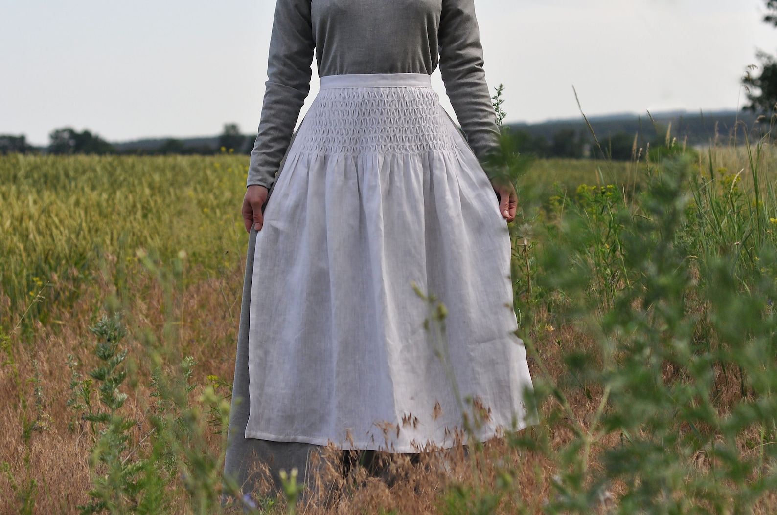 Medieval Smocked Apron 13th 15th Century Apron Linen - Etsy Canada