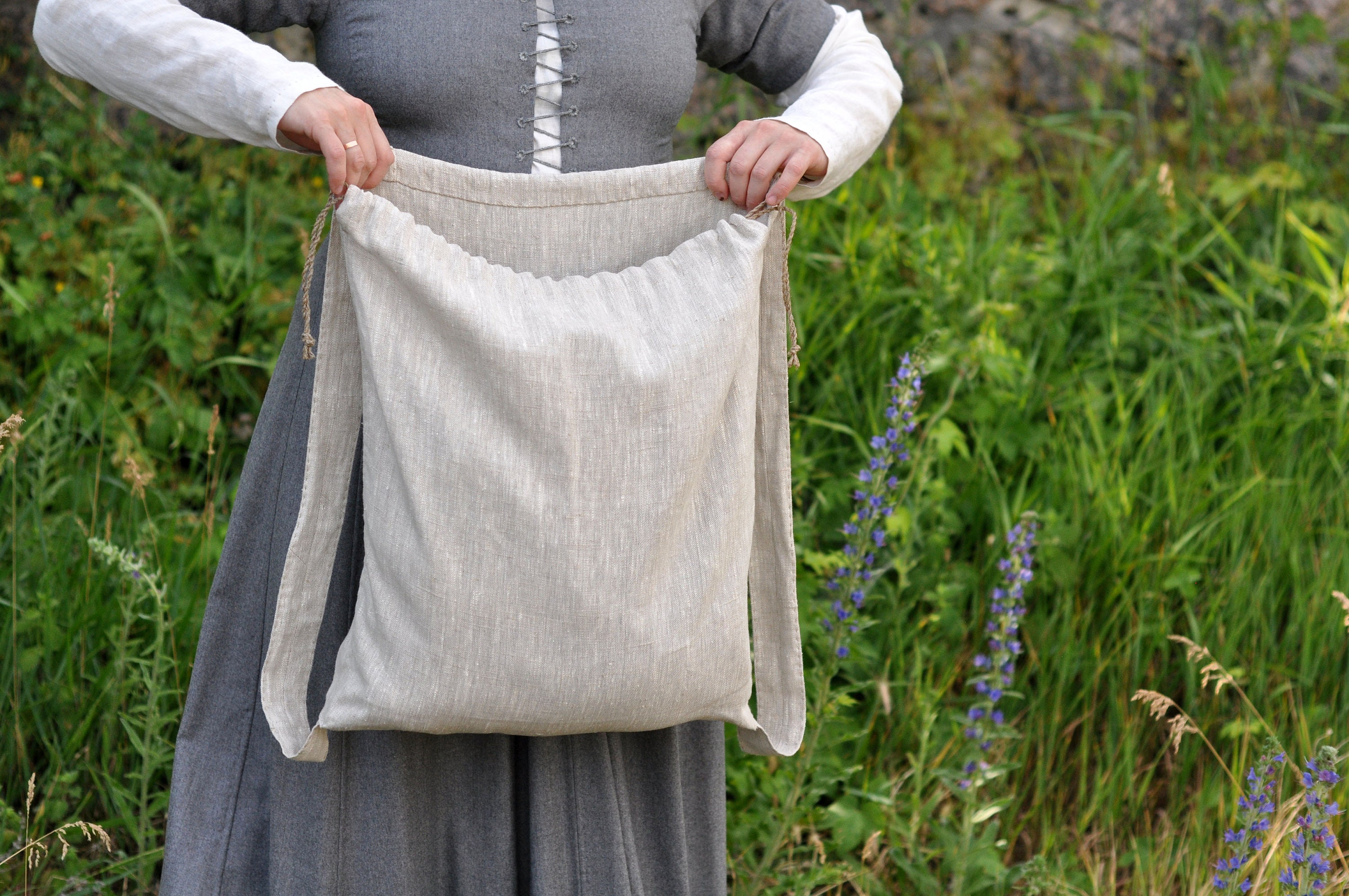 Linen Medieval Backpack: Historical Viking Haversack, Medieval Bag ...