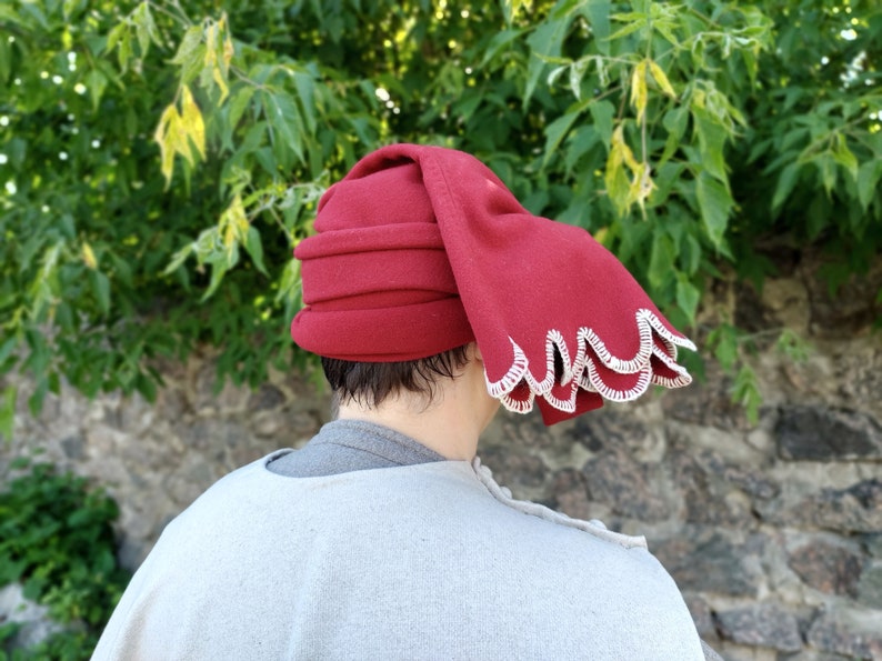 Medieval Chaperon Medieval Woolen Chaperone Medieval Hood - Etsy