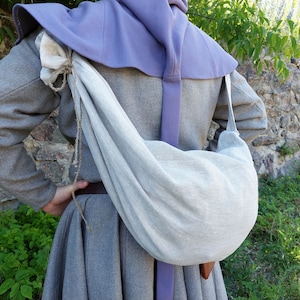 Medieval Backpack, Historical Linen Backpack, Medieval Sausage Bag ...