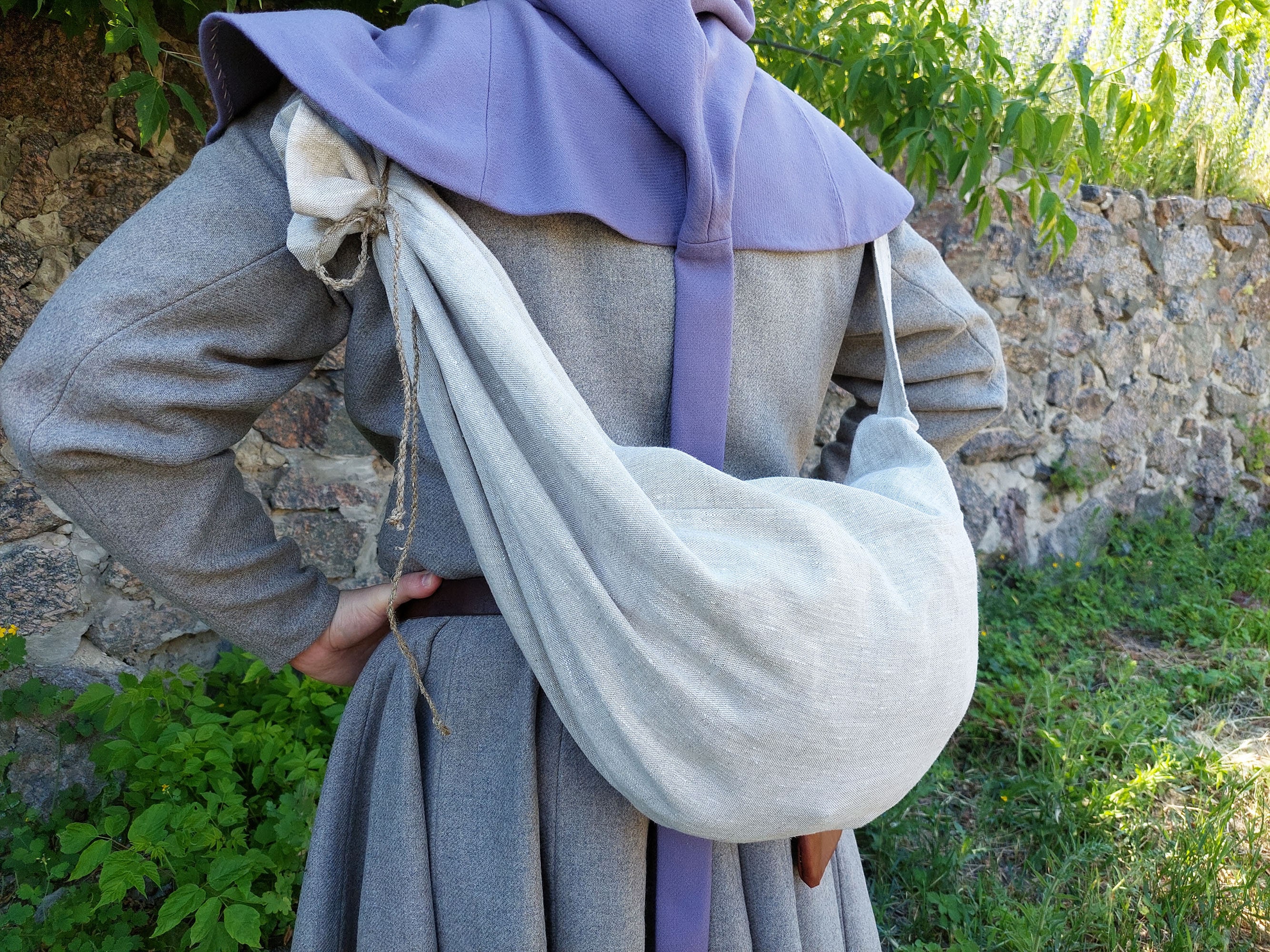 Medieval Backpack Historical Linen Backpack Medieval Sausage - Etsy Canada