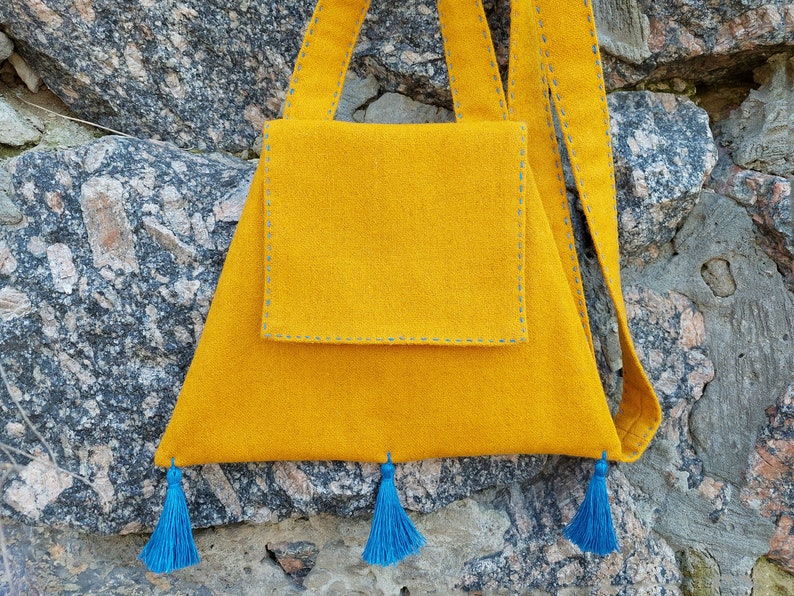 Medieval Bag Medieval Pilgrim Bag Stand With Ukraine Blue - Etsy