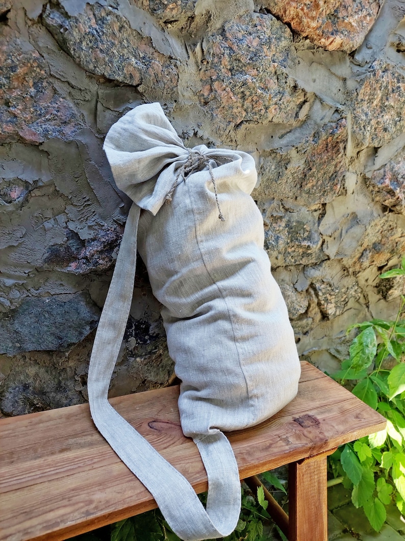 Medieval Backpack Historical Linen Backpack Medieval Sausage - Etsy