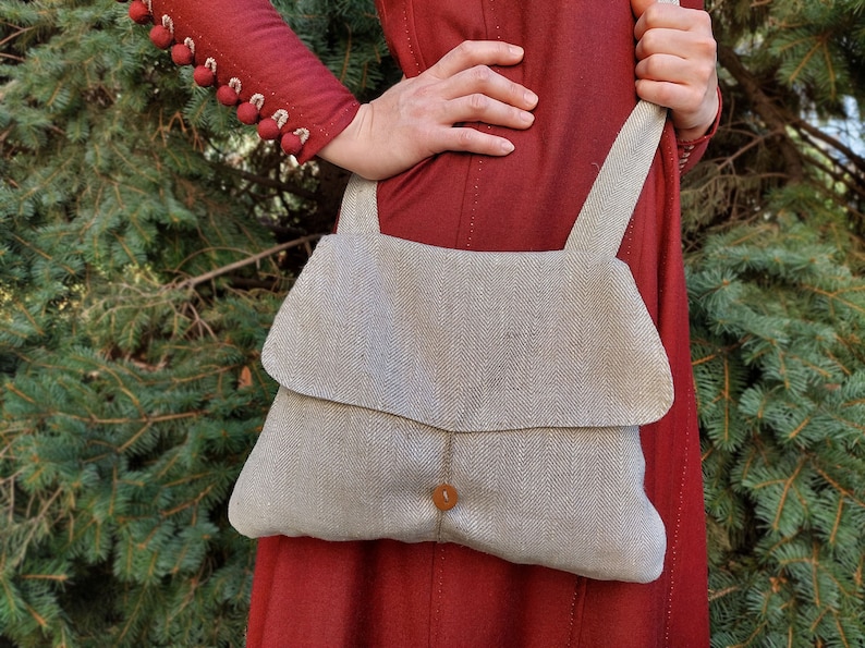Medieval Linen Bag Pilgrim's Shoulder Bag Bag for - Etsy