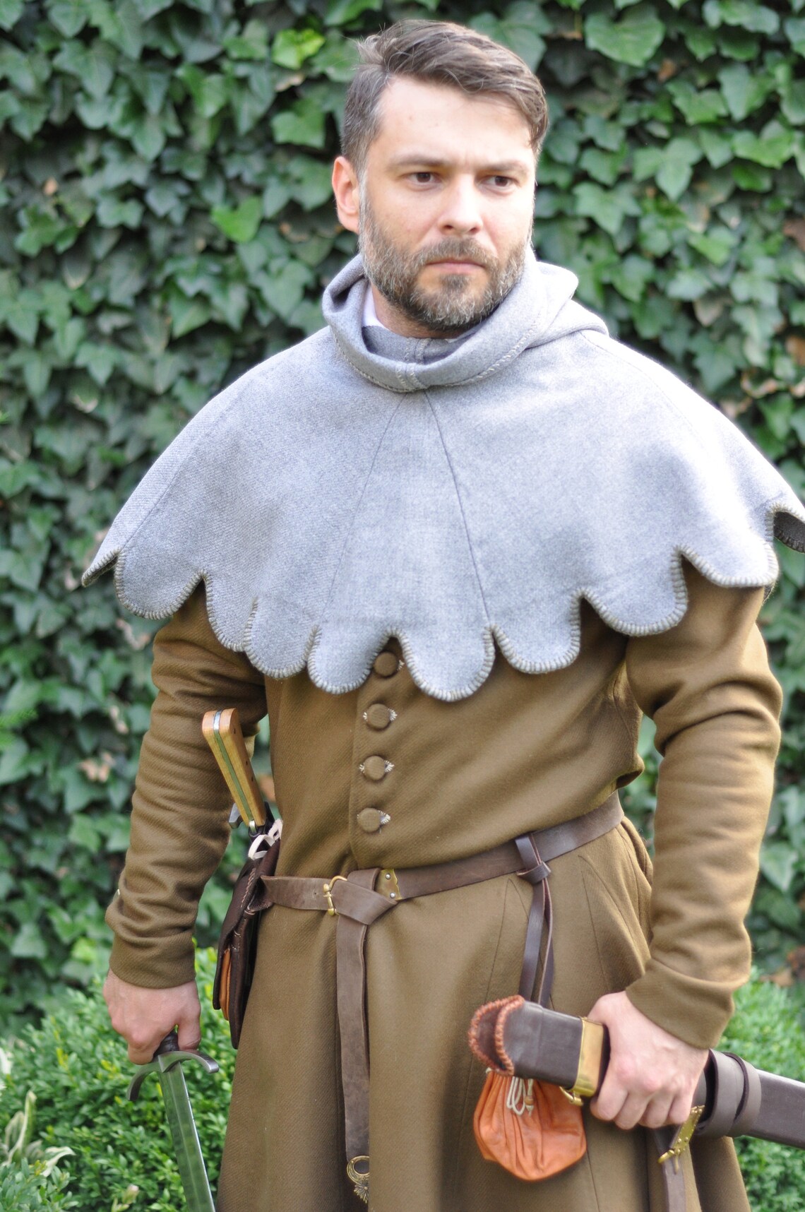 Medieval woolen chaperone 13th 15th century chaperon hood | Etsy