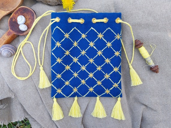 Medieval Purse Medieval Bag Medieval Pouch Medieval Tassle | Etsy
