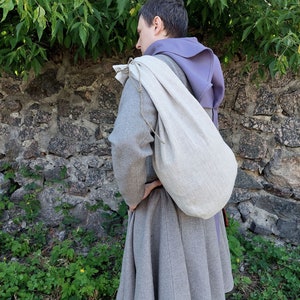 Medieval Linen Snapsack, Historical Backpack, 15th Century Style Bag ...