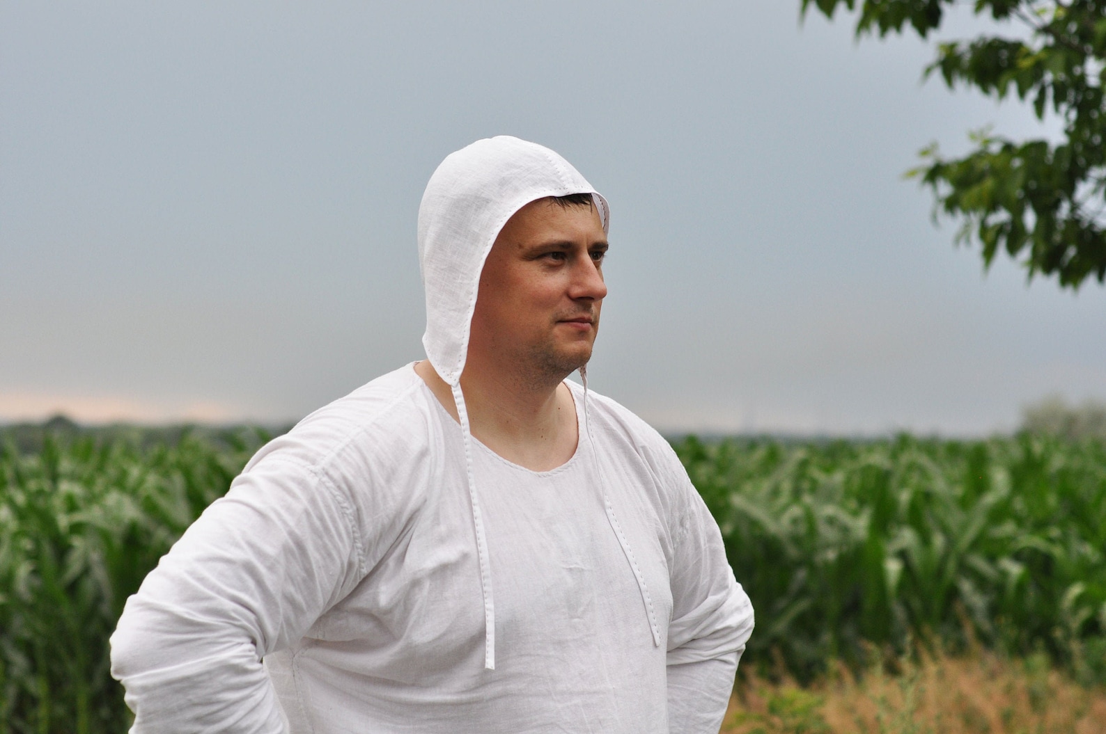 Medieval Linen Coif, 13th-15th Century Medieval Coif, Reenactment Cap ...