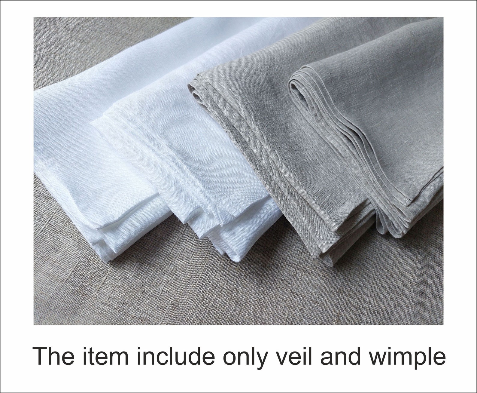 Medieval Linen Wimple and Veil, 13th 15th Centure Wimple, Medieval Veil ...