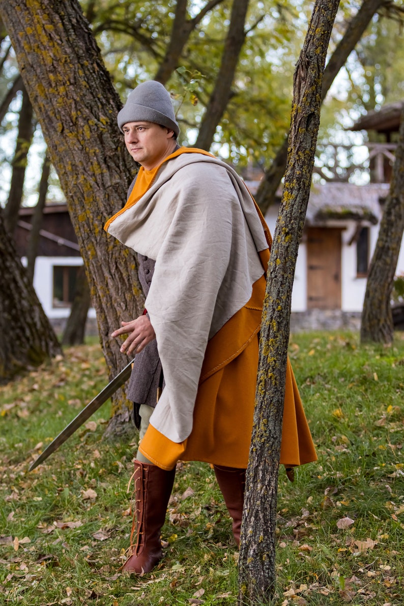 Medieval Cloak, Viking Cloak, Men's Woolen Cloak or Cape, 14th - 15th ...