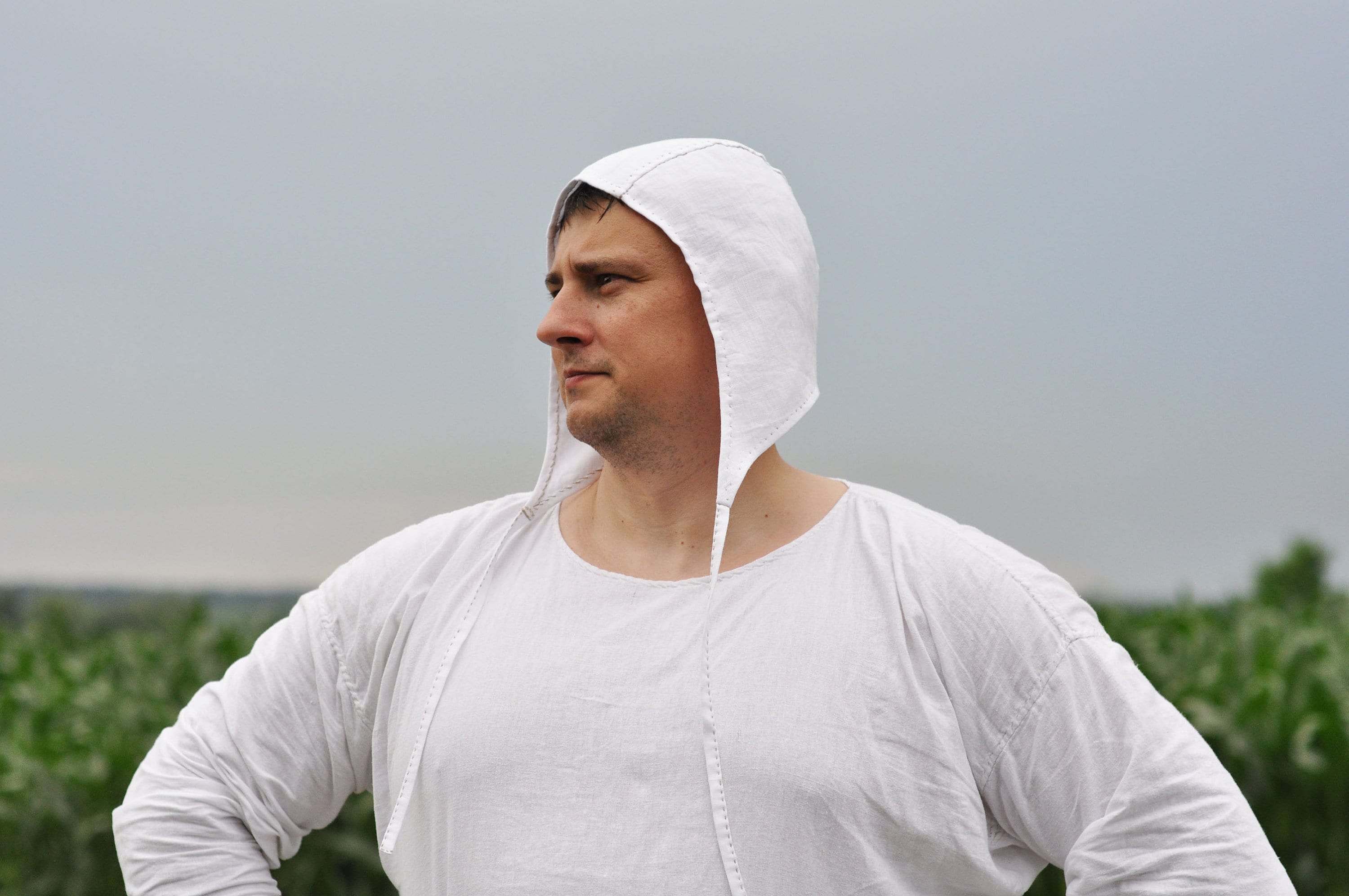 Medieval linen coif or cap medieval knight hat middle-aged | Etsy