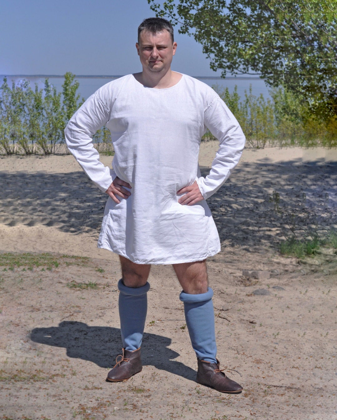 Men's Linen Chemise or Shirt for 13th - 15th Century Medieval ...