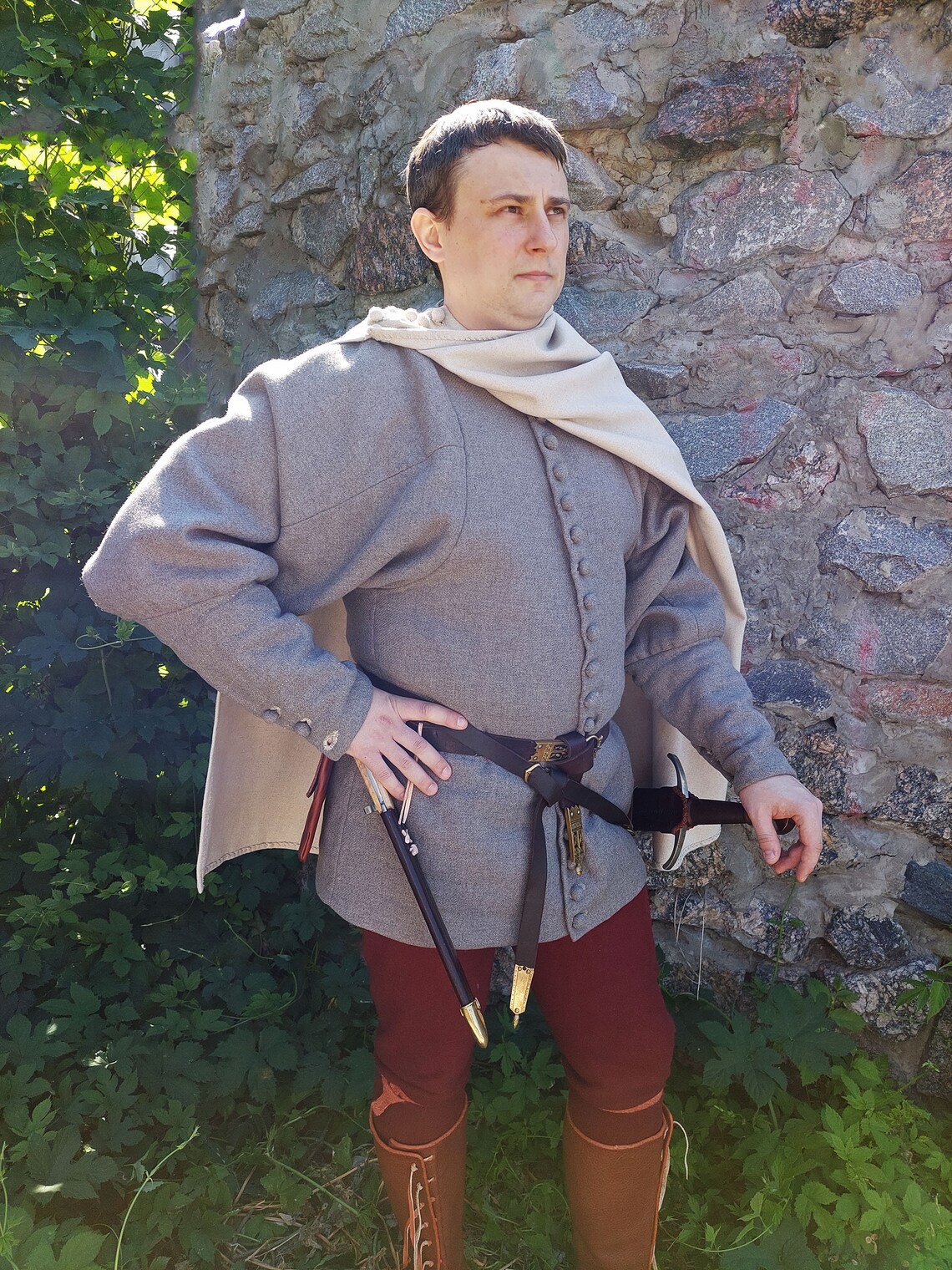 Medieval Cloak Short Medieval Cloak 14th-15th Century Cloak - Etsy