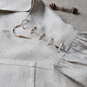 Medieval Shift or Chemise, Women's Linen Close-fitting Shift or Chemise ...