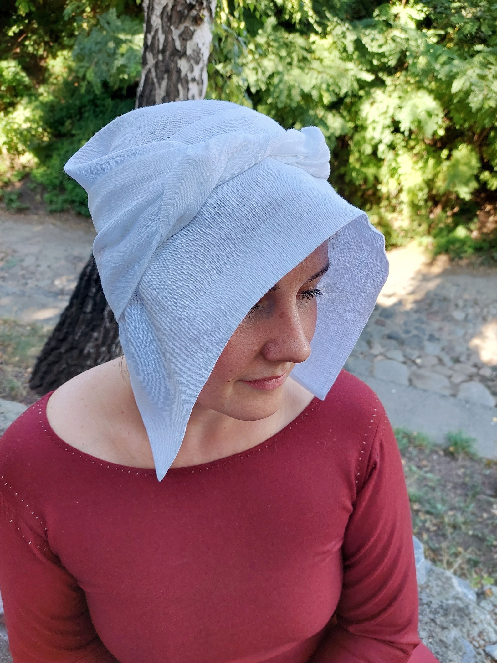 Medieval Linen Coif, Medieval Ladies Cap, Late 15th Century Cap ...