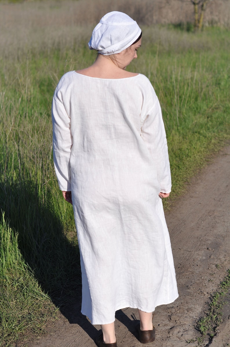 Women's linen shift or chemise for 13th 15th century | Etsy