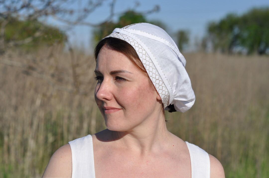 Women's Linen St. Birgittas Cap or Coif for 13th - 15th Century ...