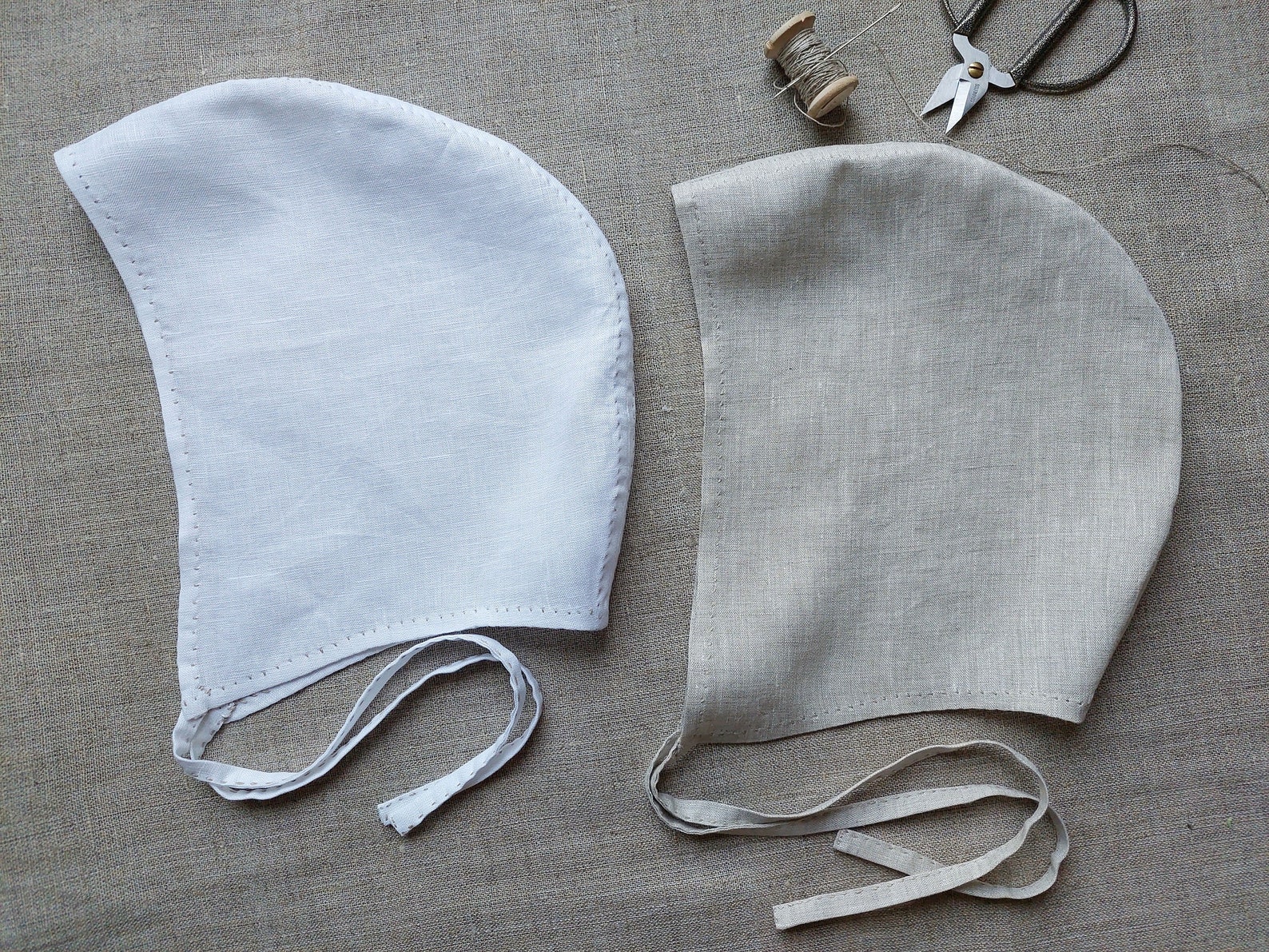 Medieval Linen Coif, 13th-15th Century Medieval Coif, Reenactment Cap ...