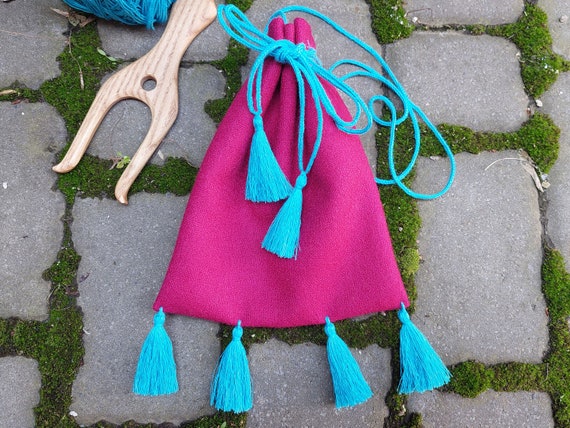 Medieval Purse Medieval Wool Pouch Medieval Pouch for Coins | Etsy