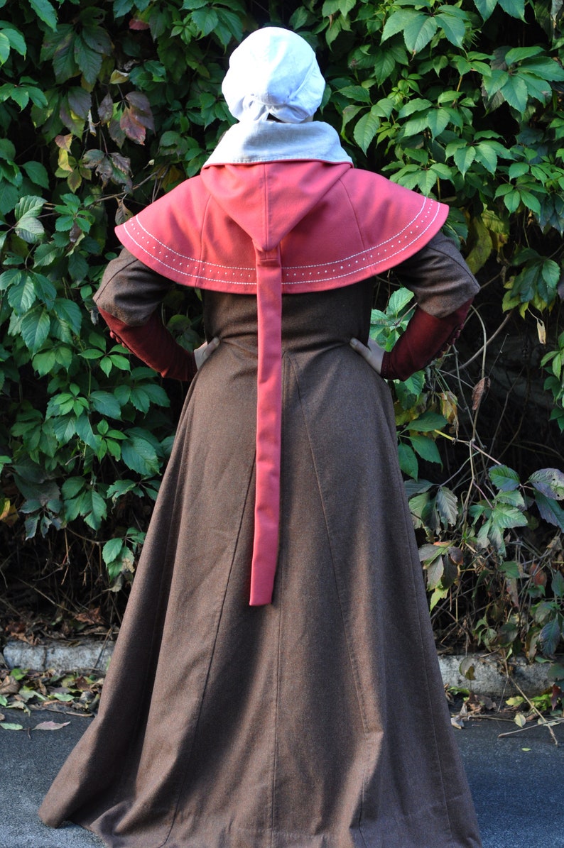 Wool Medieval Liripipe Hood, 15th Century Chaperon Hat, Cosplay Women’s ...