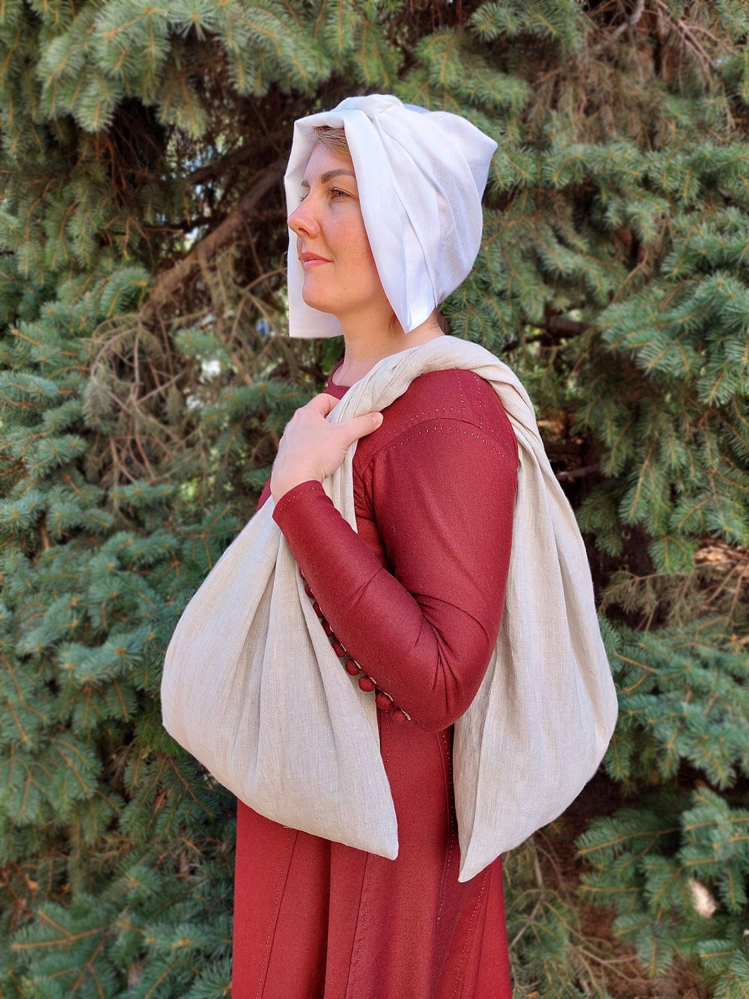 Medieval Shoulder Sack, Medieval Linen Bag, Historical Bag or Pouch ...