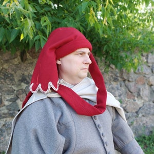 Medieval Chaperon, Medieval Woolen Chaperone, Medieval Hood, Medieval ...