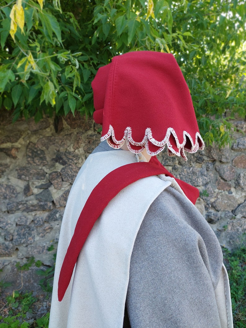 Medieval Chaperon Medieval Woolen Chaperone Medieval Hood - Etsy