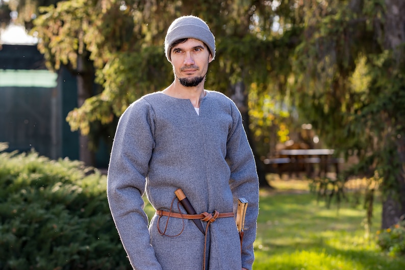 Medieval woolen tunic Under armour tunic Bocksten tunic | Etsy