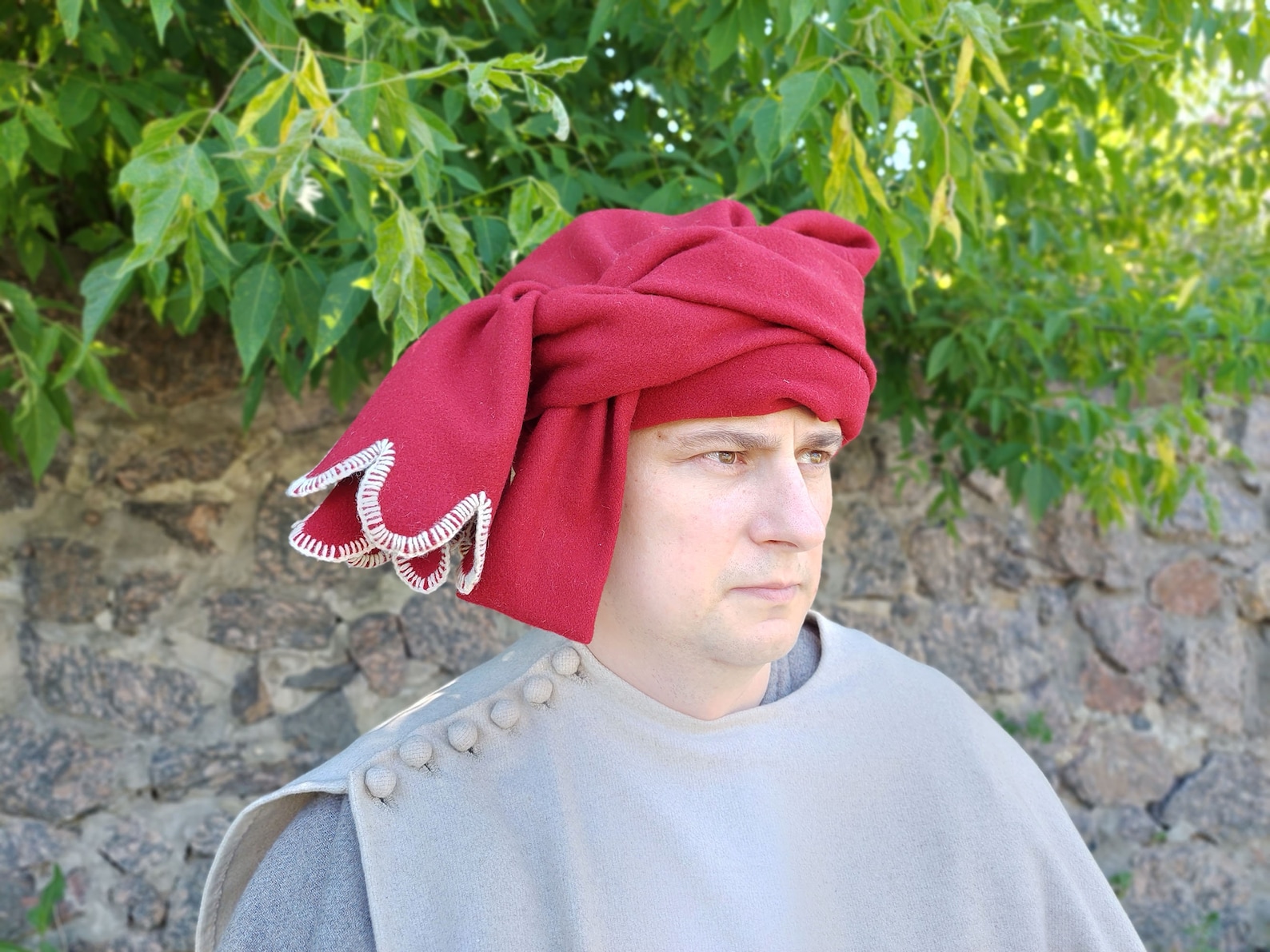 Medieval Chaperon Medieval Woolen Chaperone Medieval Hood - Etsy