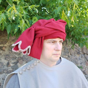 Medieval Chaperon, Medieval Woolen Chaperone, Medieval Hood, Medieval ...