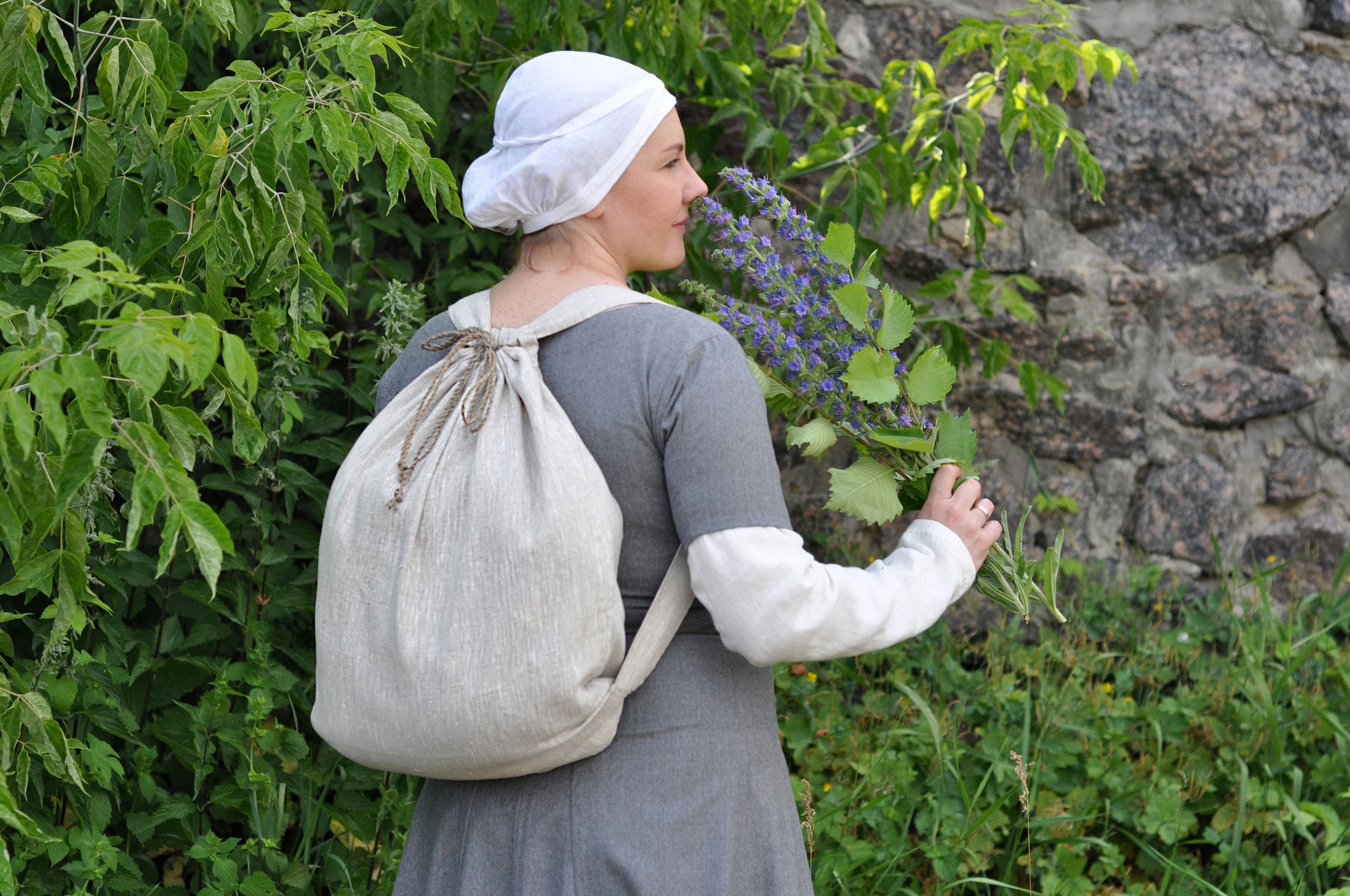 Linen Medieval Backpack: Historical Viking Haversack, Medieval Bag ...