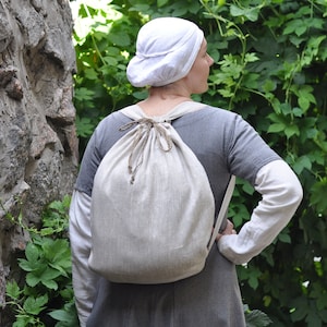 Medieval Backpack, Medieval Bag, Historical Linen Backpack, Medieval ...